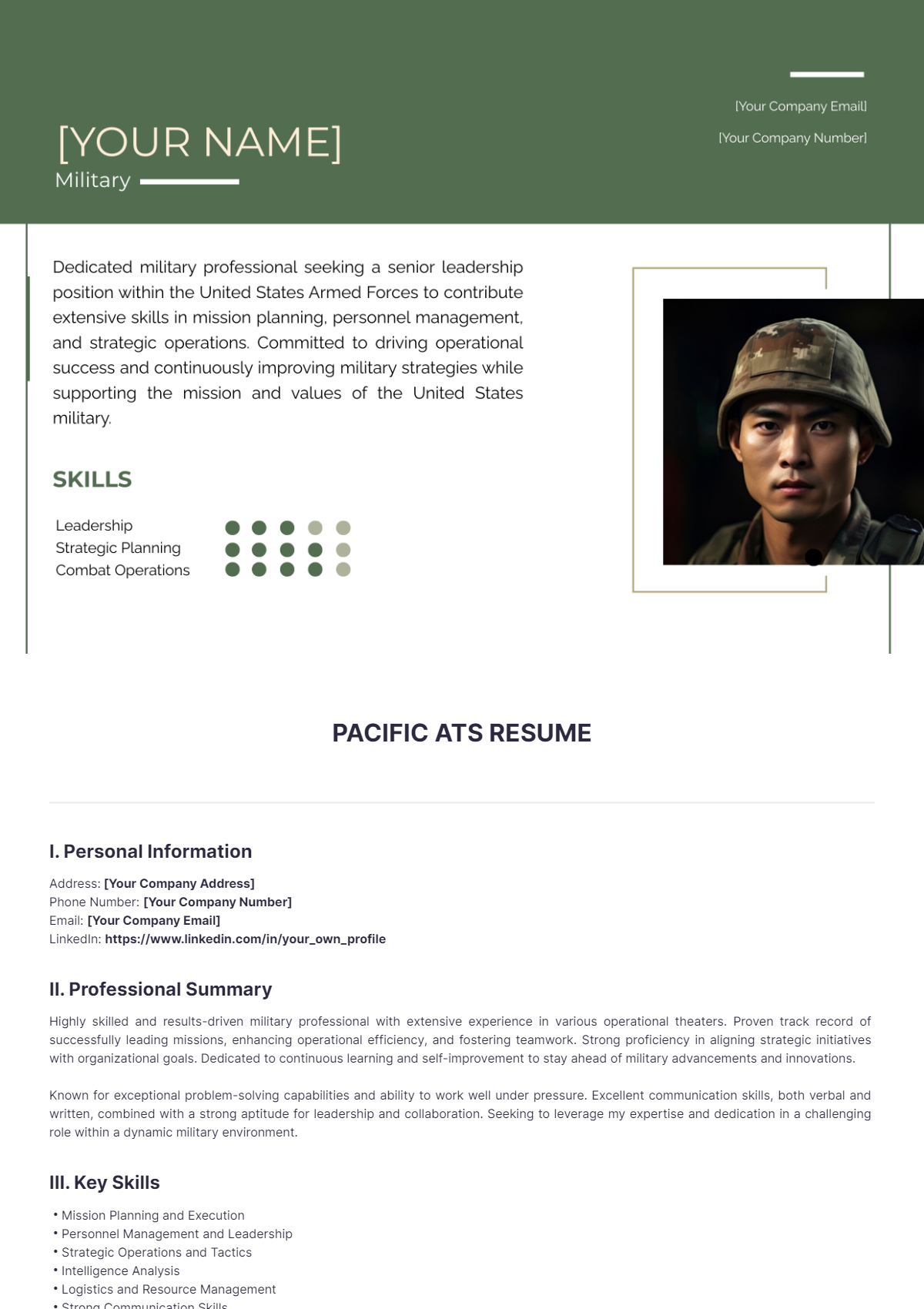 Pacific ATS Resume - Edit Online & Download Example | Template.net