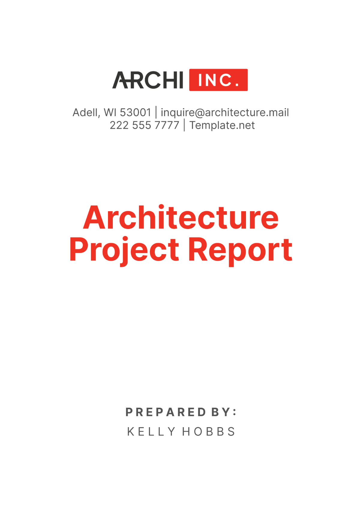 Architecture Project Report Template - Edit Online & Download Example ...