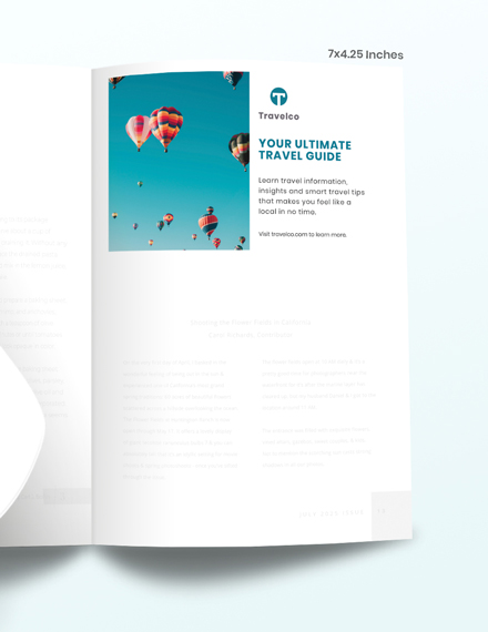 Travel Guide Magazine Ads Template - InDesign, PSD | Template.net