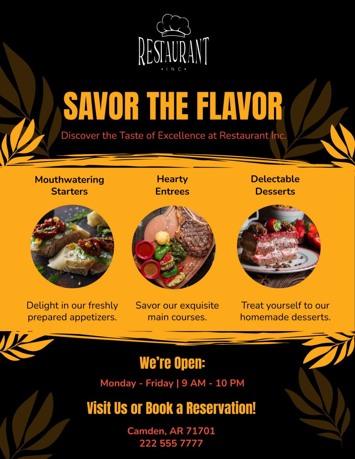 Restaurant Advertising Flyer Template - Edit Online & Download Example ...