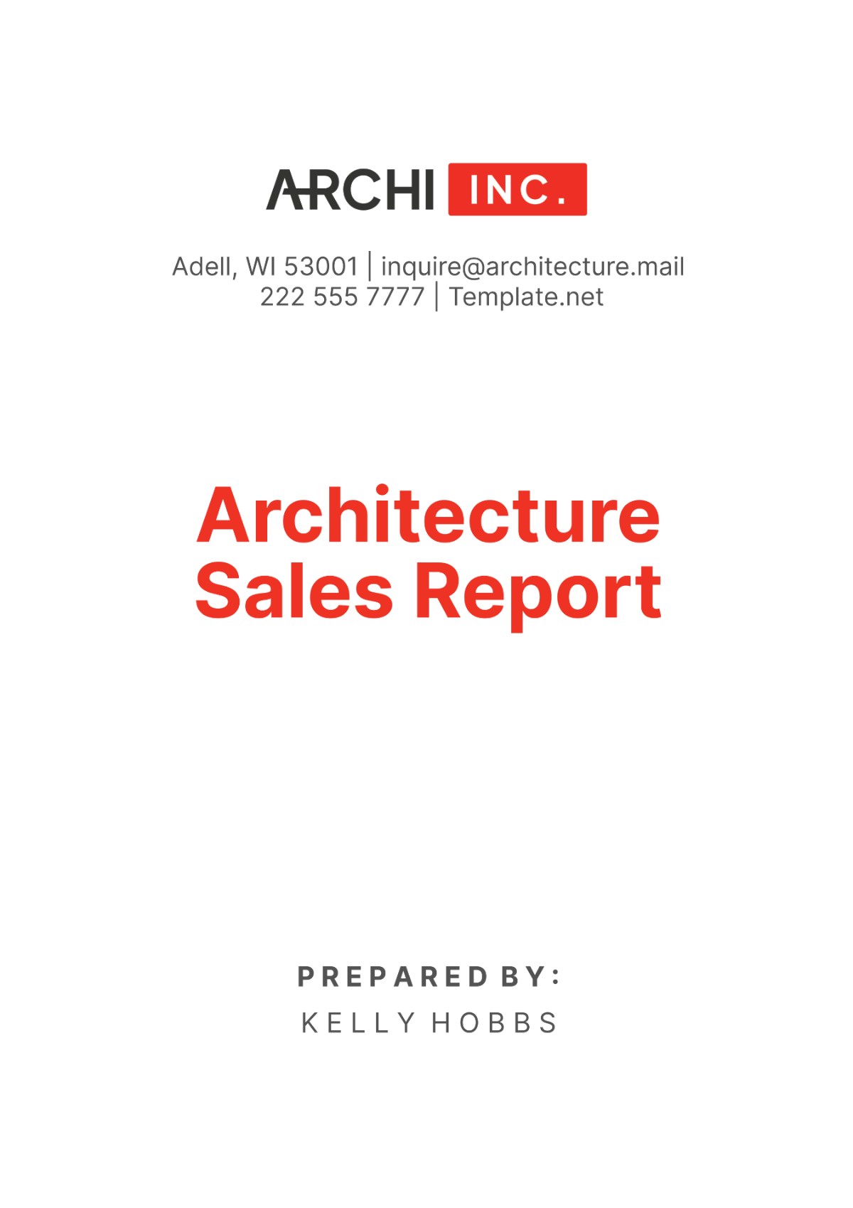 Architecture Sales Report Template - Edit Online & Download Example ...