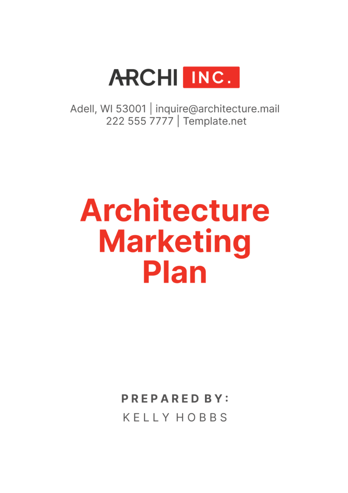 Architecture Marketing Plan Template - Edit Online & Download Example ...