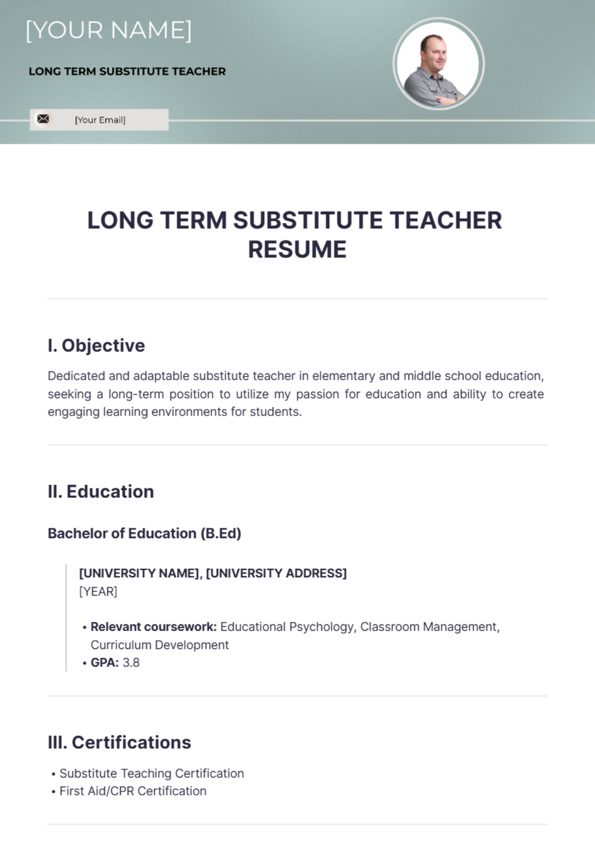 How To Thank A Long Term Substitute Teacher