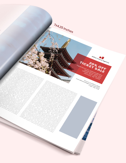 Travel Agency Magazine Ads Template - InDesign, PSD | Template.net