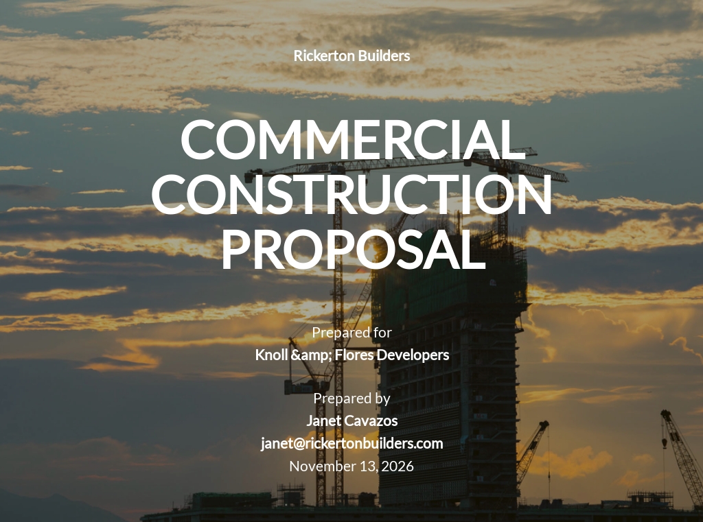 Free Commercial Proposal Templates 10 Download In Word Pages PDF 