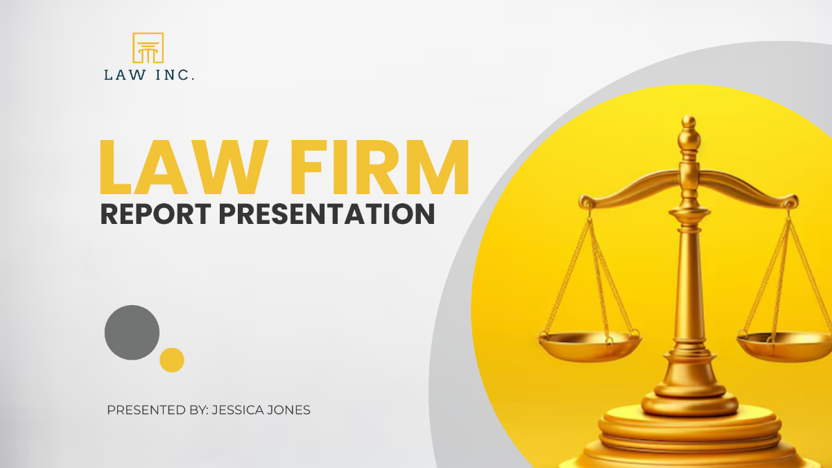 Law Firm Report Presentation Template - Edit Online & Download Example ...