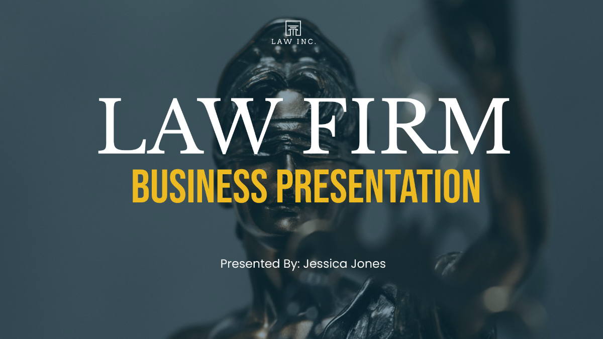 Law Firm Business Presentation Template - Edit Online & Download ...
