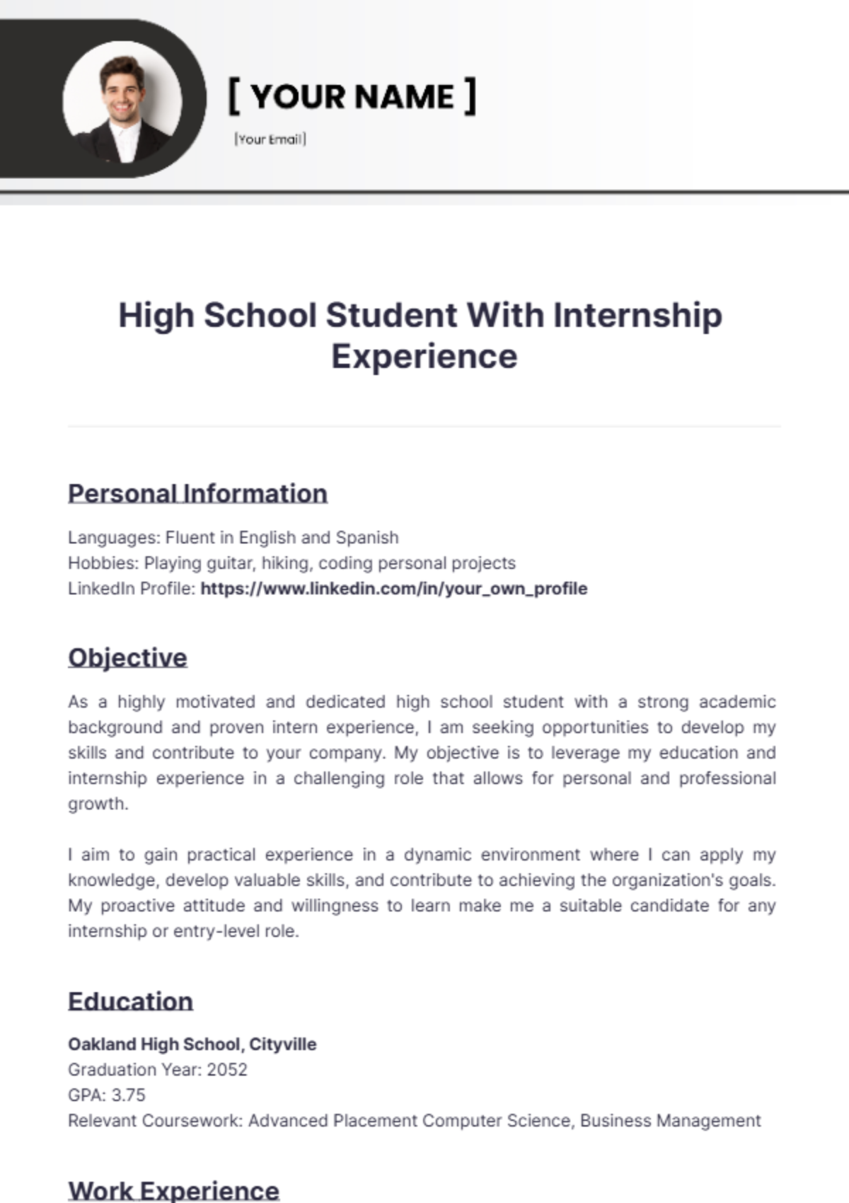 Page 3 FREE Internship Resume Templates Examples Edit Online Page 3 FREE Internship Resume Templates Examples Edit Online