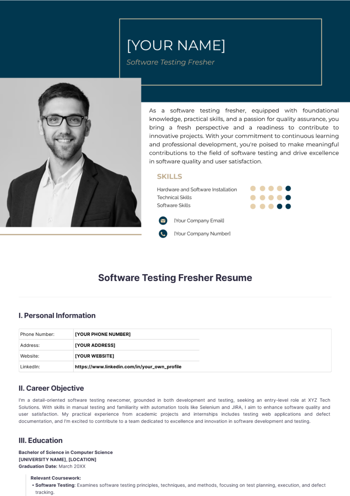Fresher Resume Templates - Edit Online & Download