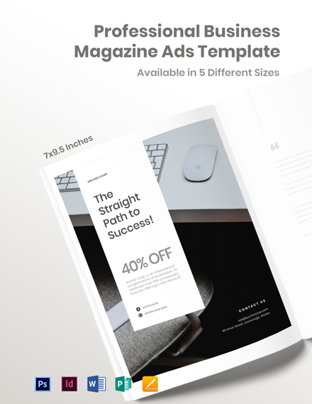 Business Magazine Ads Template - InDesign, PSD | Template.net