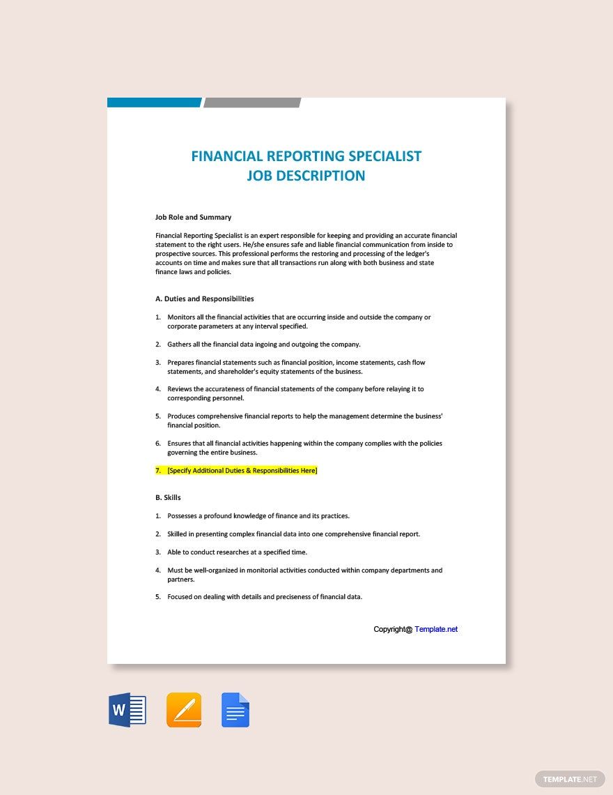 FREE Financial Report PDF Template Download Template