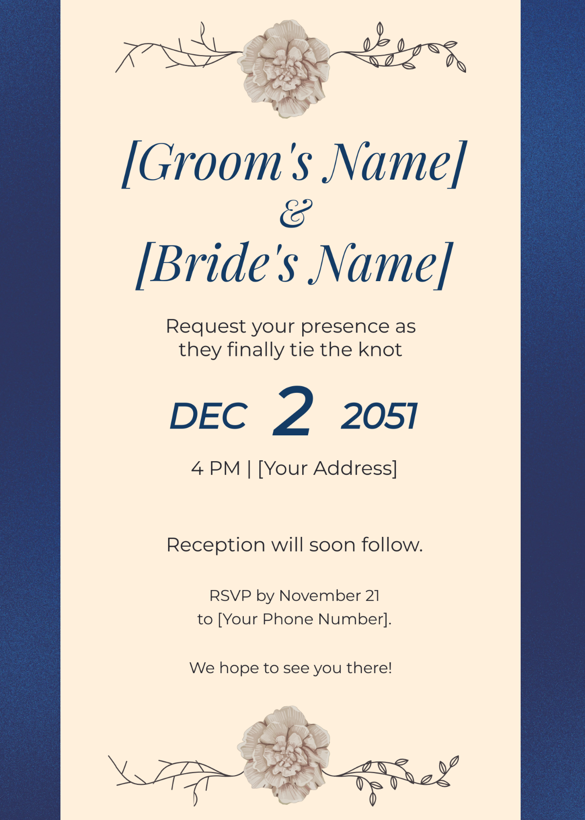 Smartphone Wedding Invitation Templates - Edit Online & Download ...