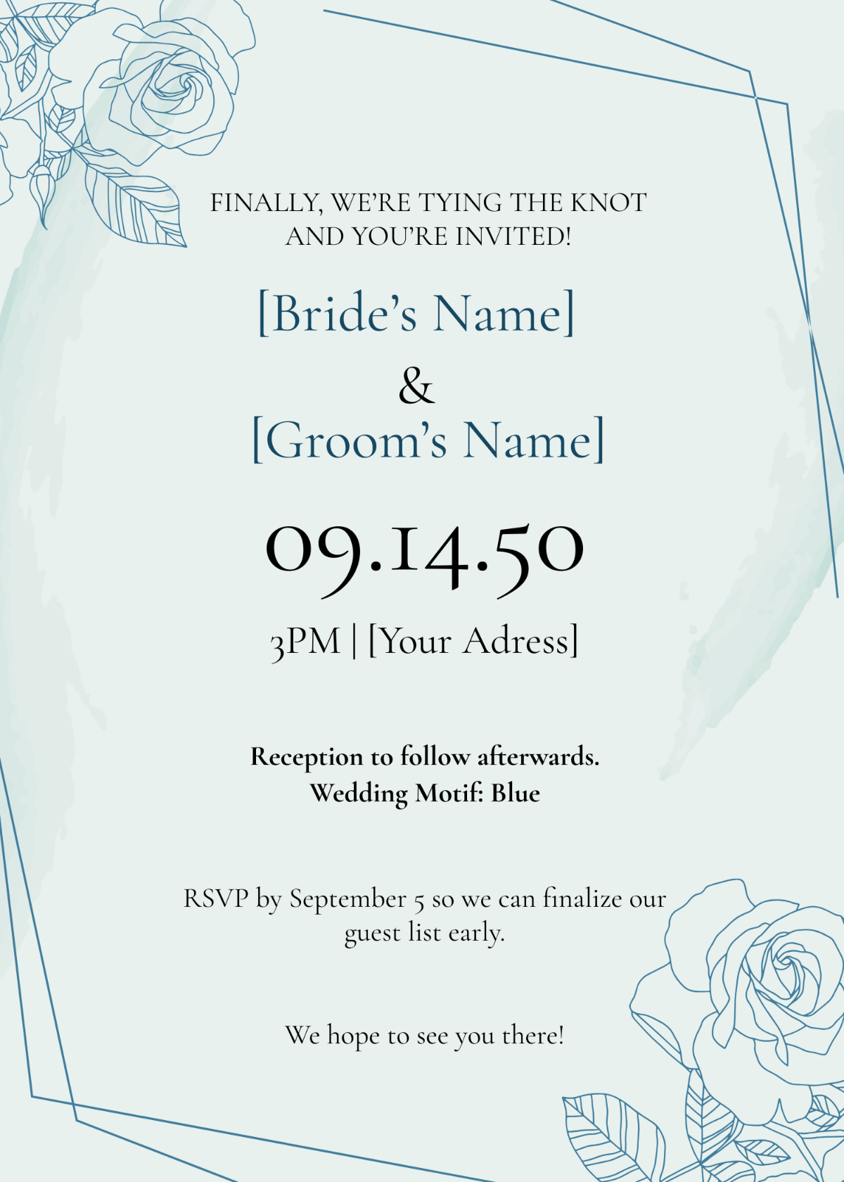 Wedding Invitation Templates - Edit Online & Download Example ...