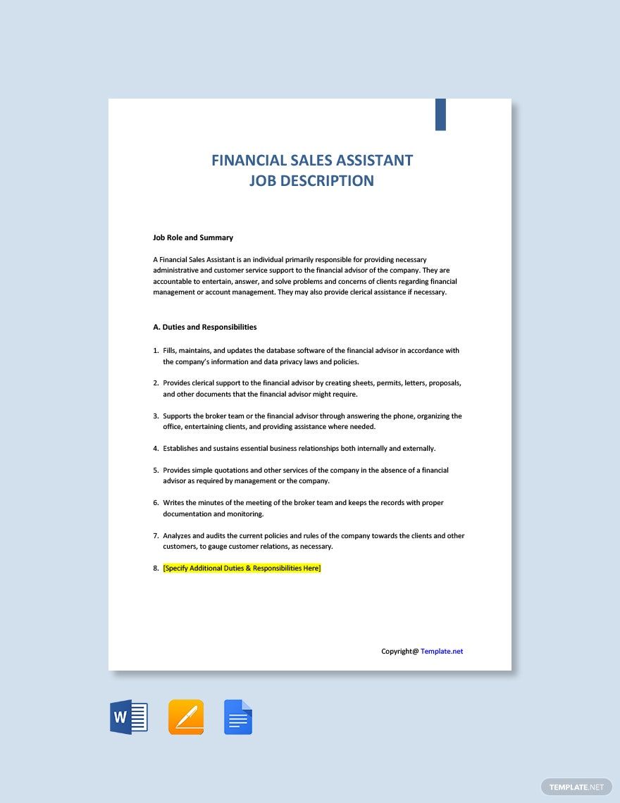 Financial Assistant Job Description Template 9 Free Word PDF Format Download financial-assistant-job-description-template-9-free-word-pdf-format-download
