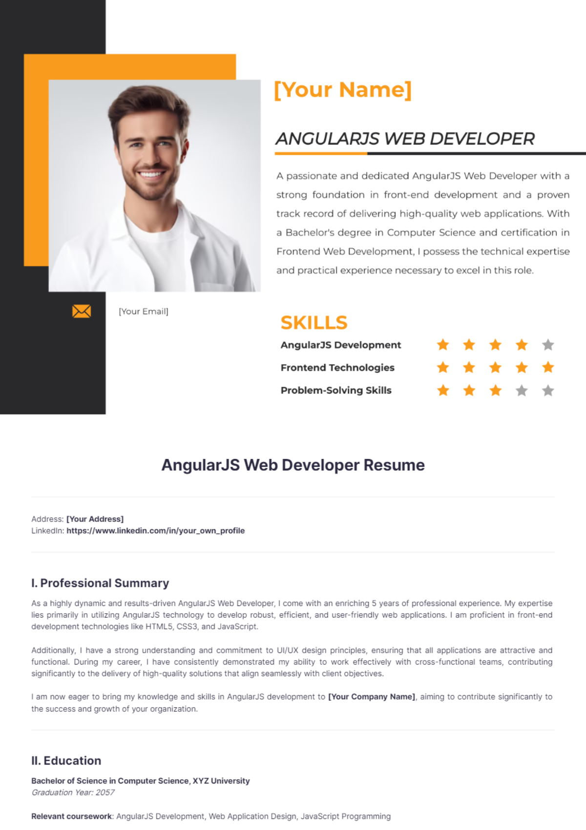 Angular JS Web Developer Resume - Edit Online & Download Example ... Angular JS Web Developer Resume - Edit Online & Download Example ...