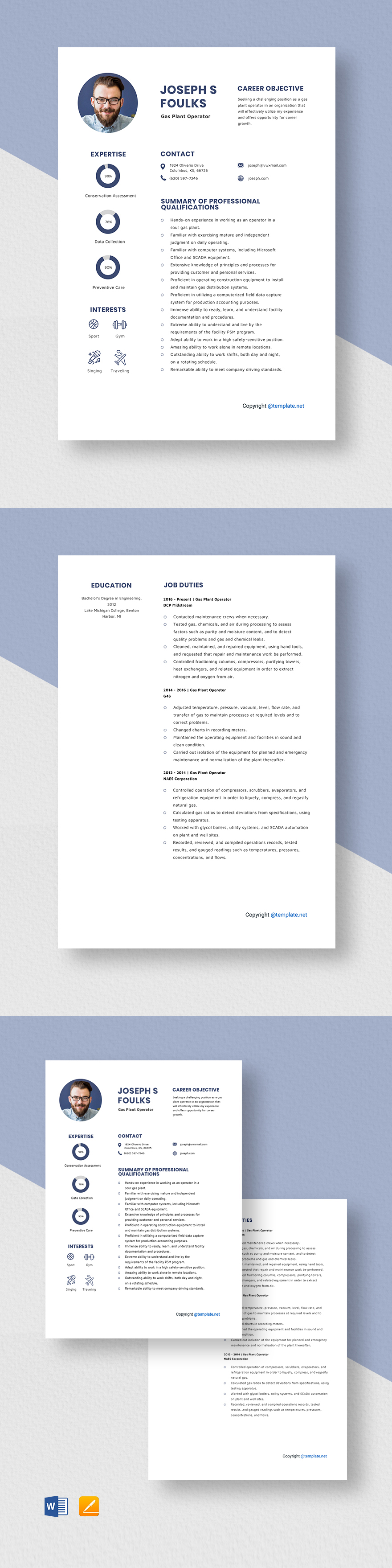 Gas Station Clerk Resume Template - Word, Apple Pages | Template.net