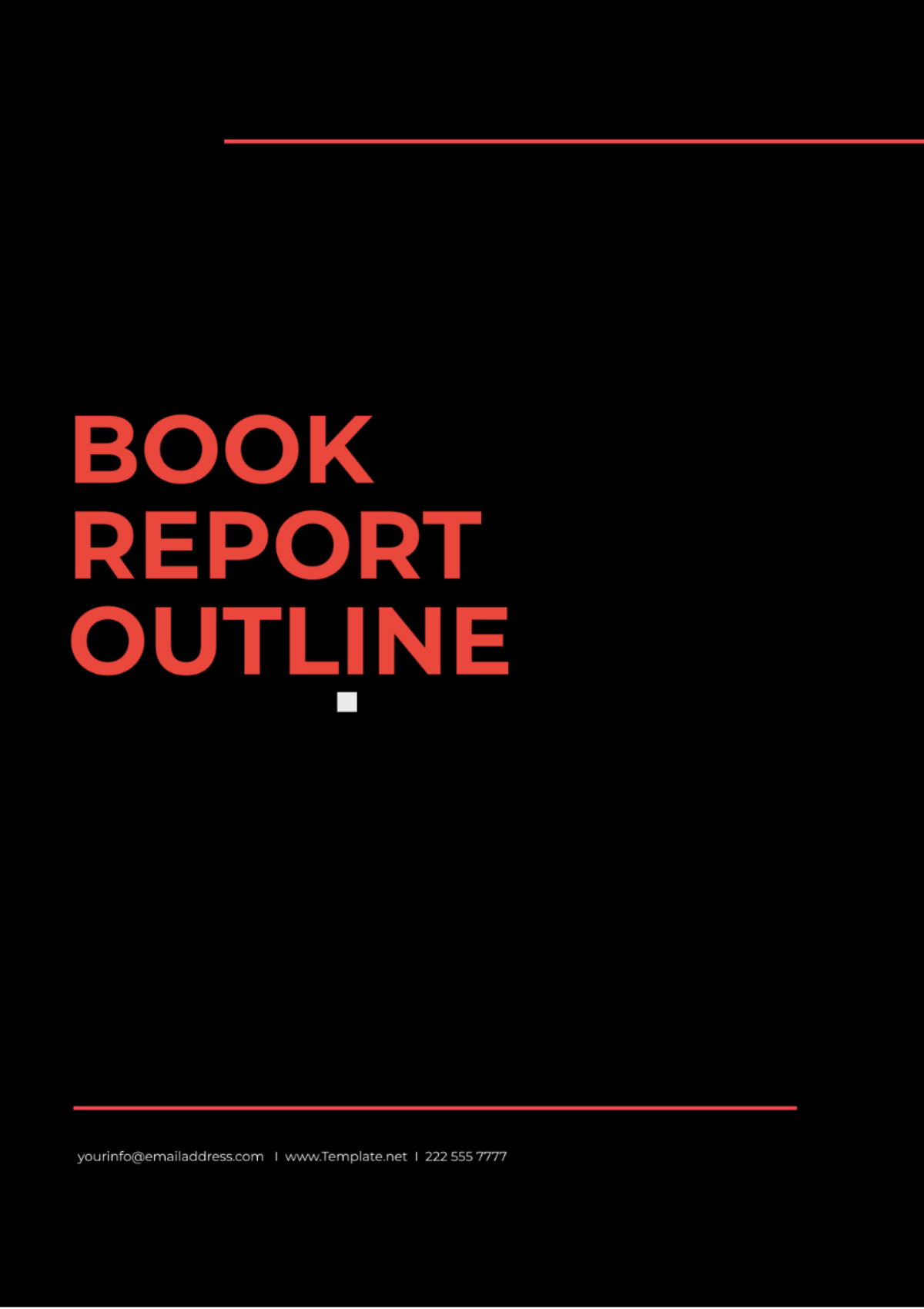 Book Report Outline Template - Edit Online & Download Example ...