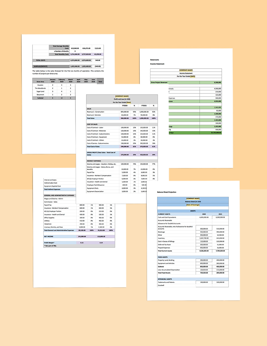 Construction and Engineering Business Plan Template - Google Docs, Word ...