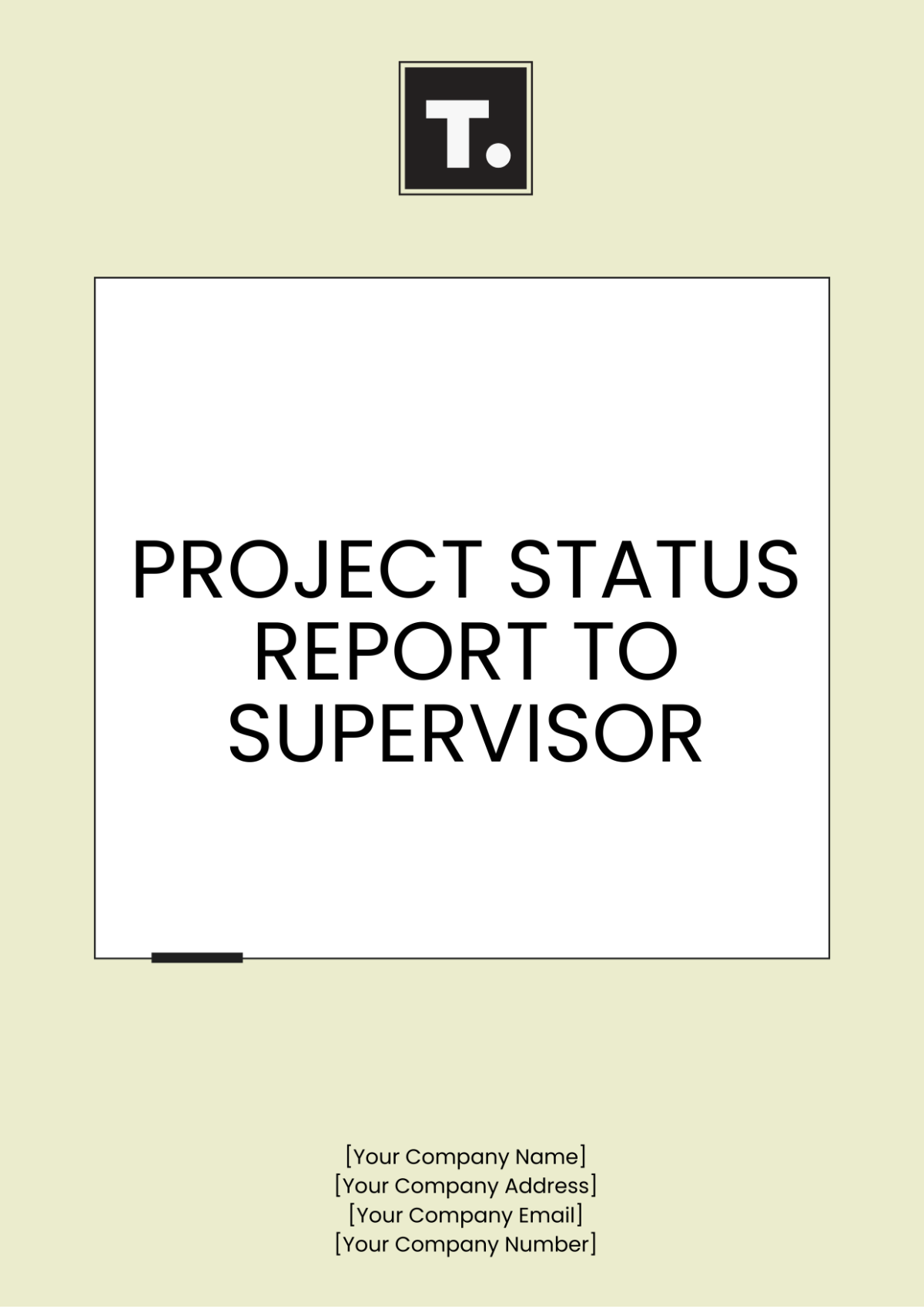 Project Status Report to Supervisor Template - Edit Online & Download ...