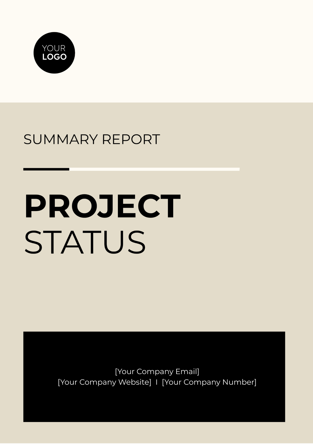 Project Status Summary Report Template - Edit Online & Download Example ...