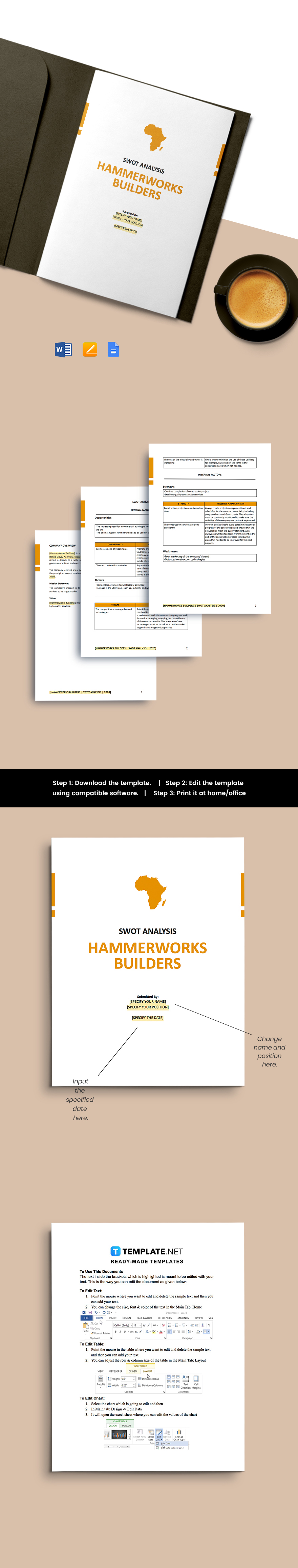 Free Sample Construction SWOT Analysis Template - Google Docs, Word ...