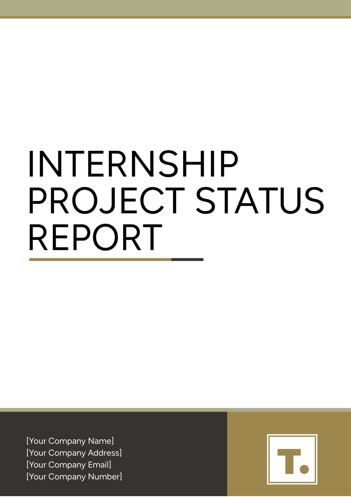 Internship Project Status Report Template - Edit Online & Download ...