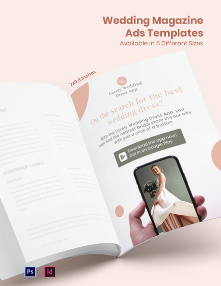 FREE Elegant Wedding Magazine Ads Template - PSD | InDesign