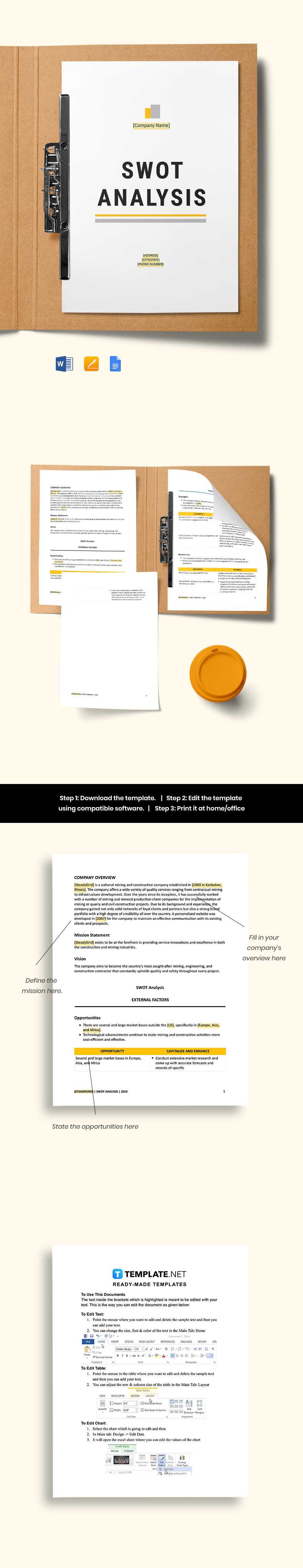 Free Sample Construction SWOT Analysis Template - Google Docs, Word ...