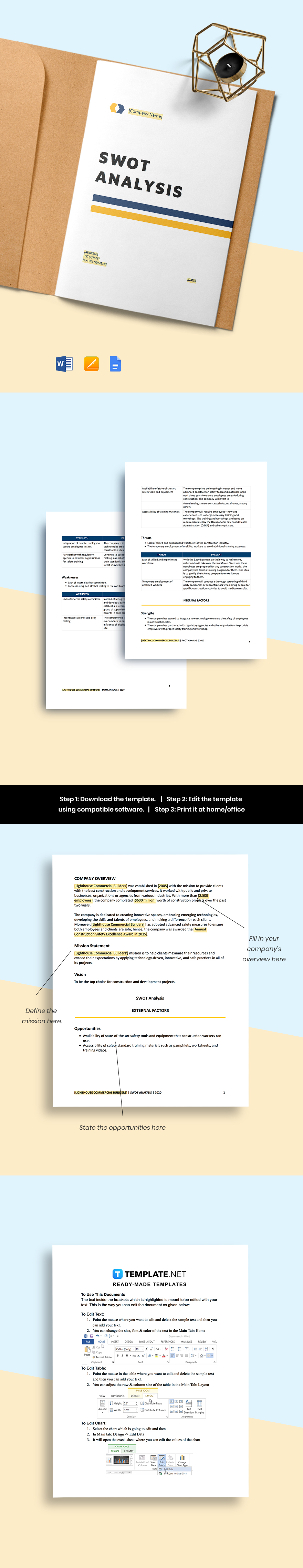 Free Sample Construction SWOT Analysis Template - Google Docs, Word ...