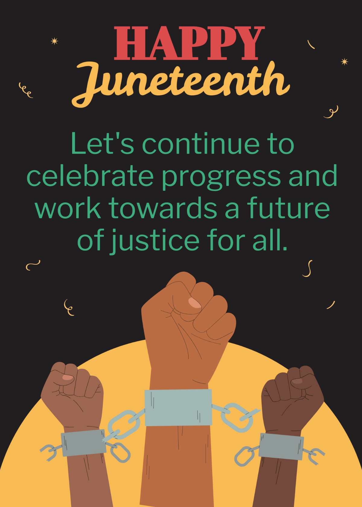 Juneteenth Greeting Card Template - Edit Online & Download Example | Template.net