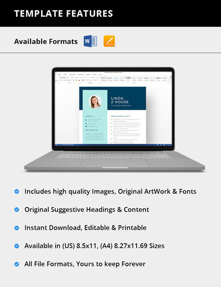 IT Security Manager Resume Template Word Apple Pages Template it-security-manager-resume-template-word-apple-pages-template
