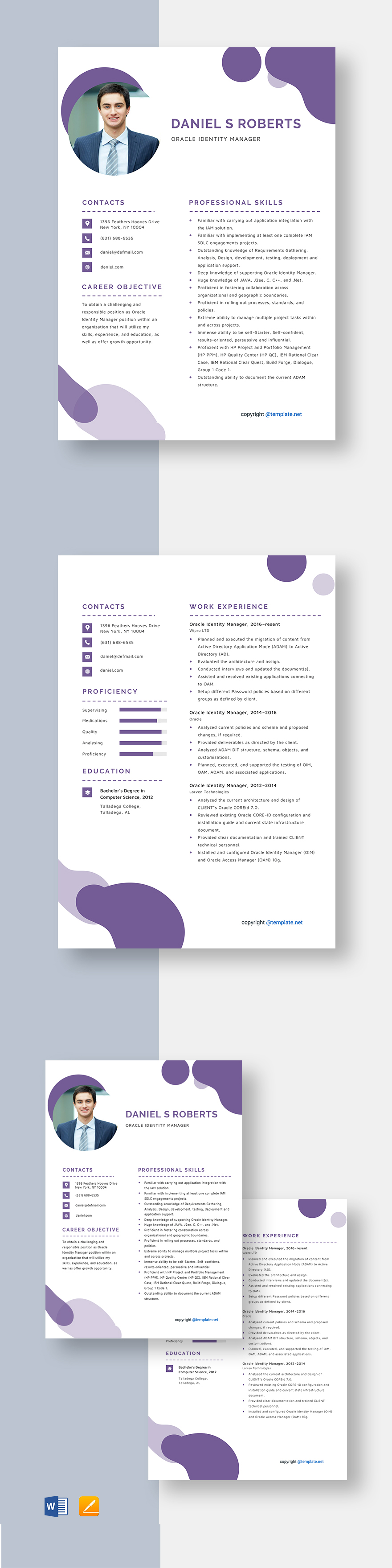Oracle Identity Manager Resume Template - Word, Apple Pages | Template.net