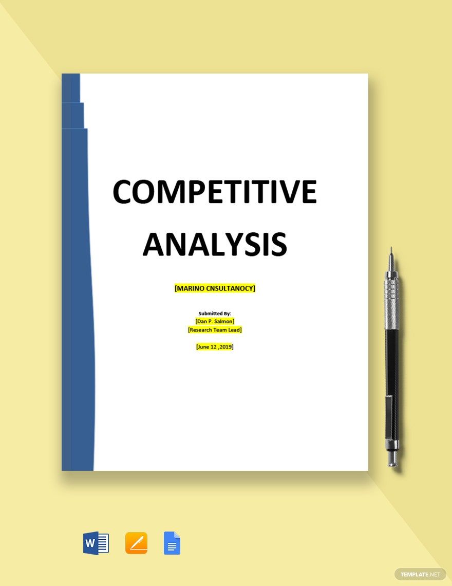 Simple Competitive Analysis Template - Google Docs, Word | Template.net