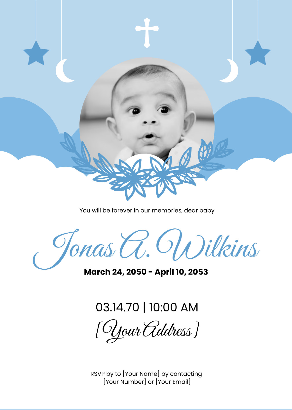 Baby Funeral - Edit Online & Download Example | Template.net