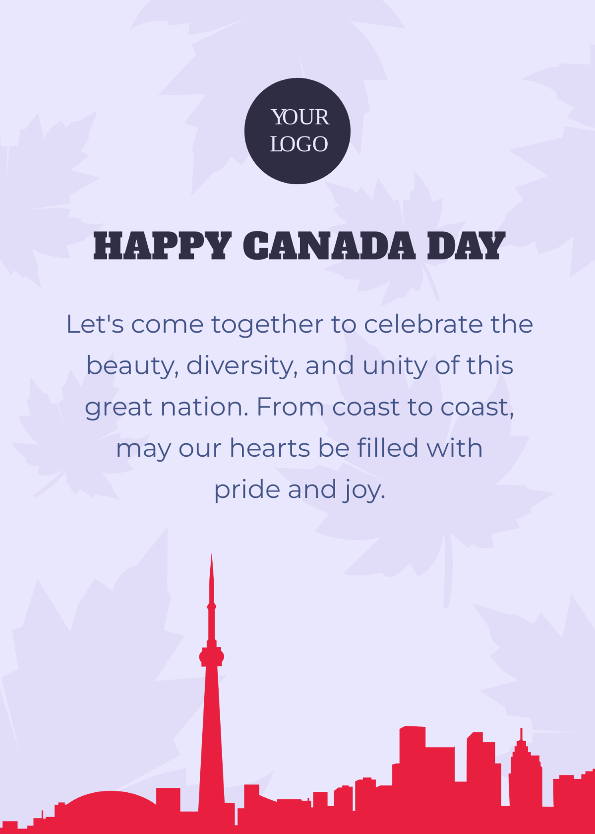 Canada Day Greeting Card Template - Edit Online & Download Example ...