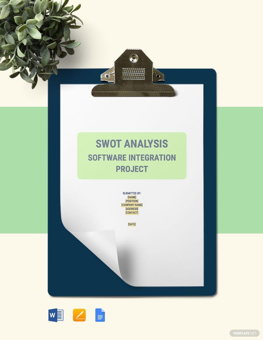 Project SWOT Analysis Template Download In Word Google Docs Apple 