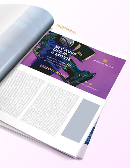Film Magazine Ads Template - InDesign, PSD | Template.net