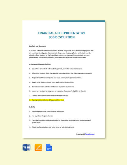 FREE Financial Aid Appeal Letter Template - Word | Google Docs | Apple ...