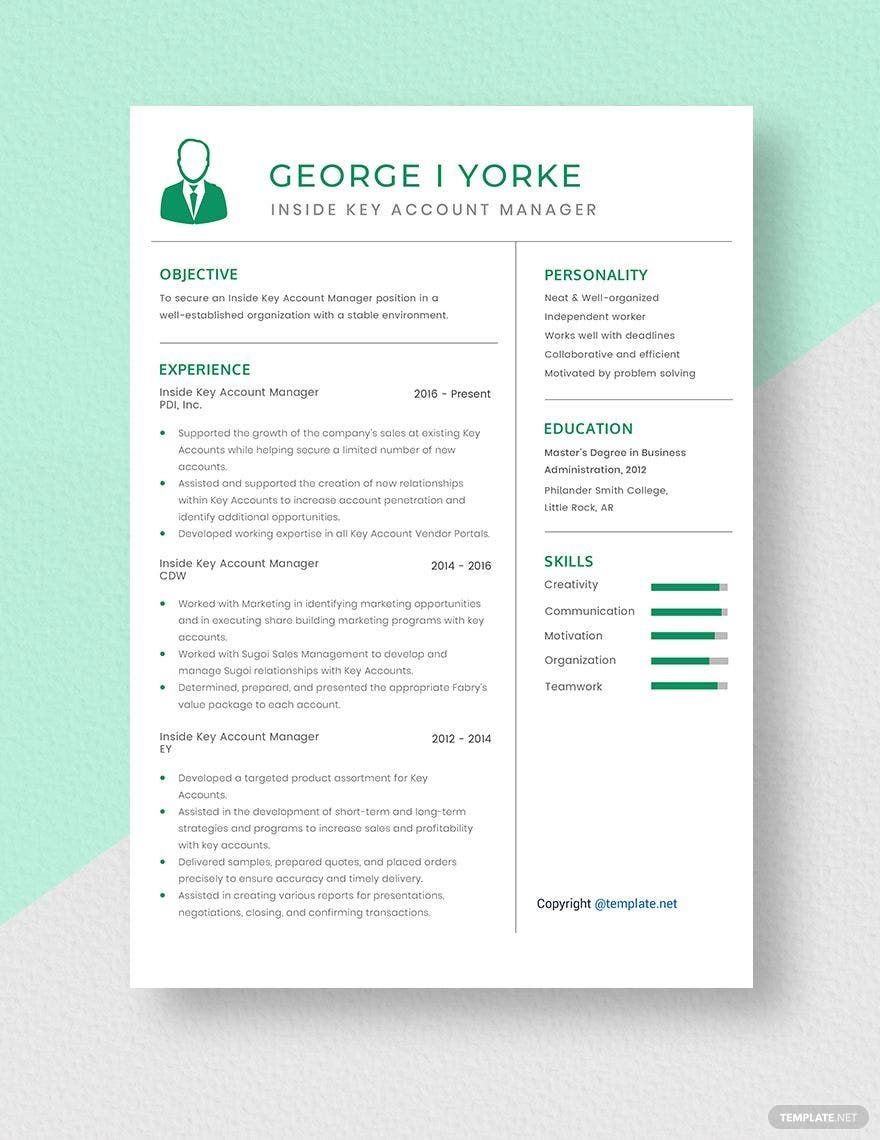FREE Account Manager Resume Template Download In Word Google Docs 