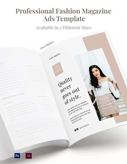 Free DIY Fashion Magazine ad Template - PSD | InDesign | Template.net