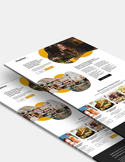 Free Responsive Restaurant Website Template - HTML5, PSD | Template.net