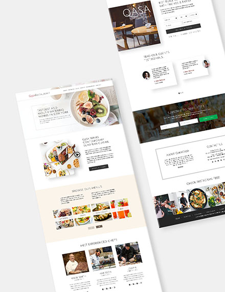 Free Responsive Restaurant Website Template - HTML5, PSD | Template.net