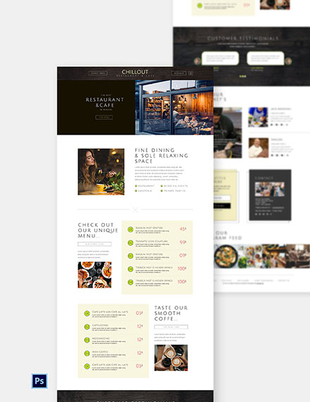 Free Responsive Restaurant Website Template - Download in PSD, HTML5 ...
