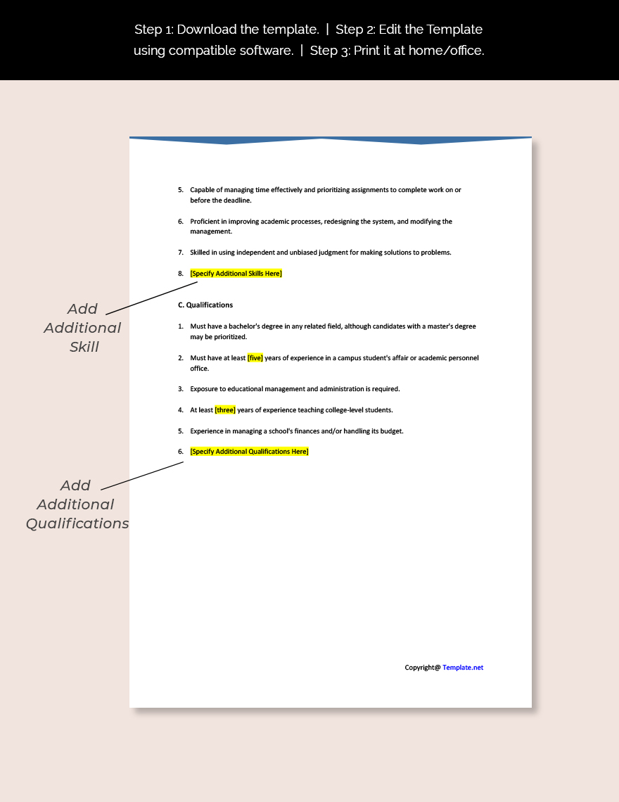 Director Of Academic Affairs Job Description Template Download In director-of-academic-affairs-job-description-template-download-in