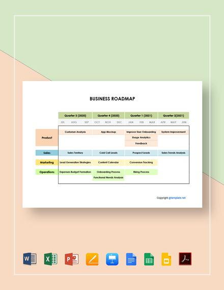 FREE Business Roadmap Templates - Microsoft Excel (XLS) | Template.net