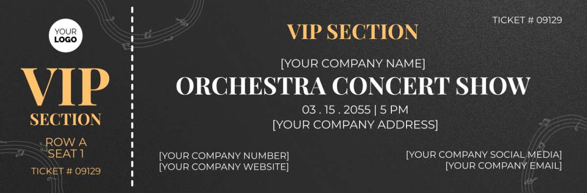 Vip Concert Ticket Template - Edit Online & Download Example | Template.net