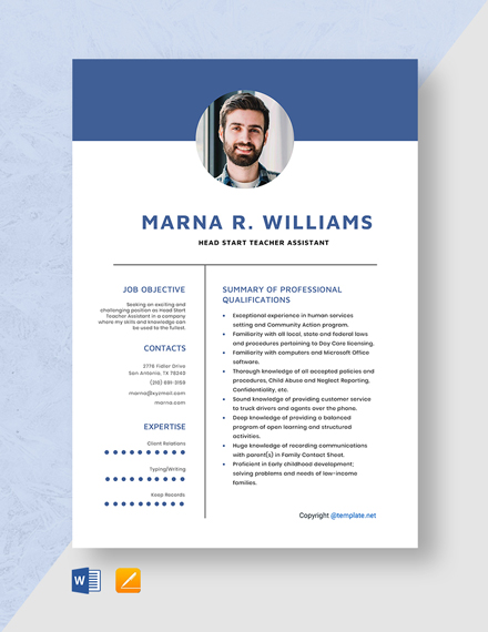 Assistant Teacher Resume Template Word Apple Pages Template Assistant Teacher Resume Template Word Apple Pages Template