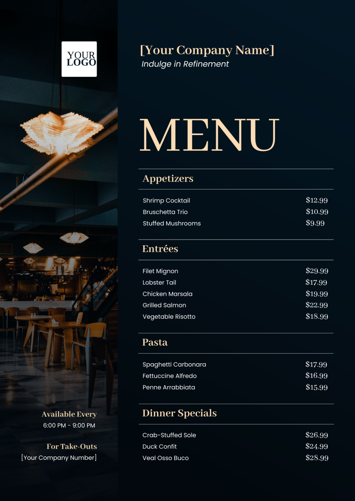 Free Restaurant Menu Price List Template To Edit Online Free Restaurant Menu Price List Template To Edit Online