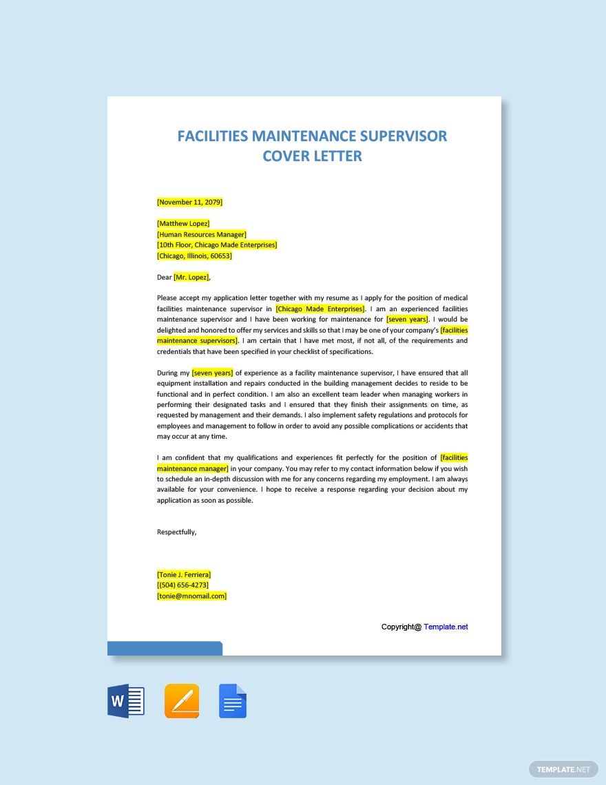 Free Annual Maintenance Contract Letter Template - Google Docs, Word ...