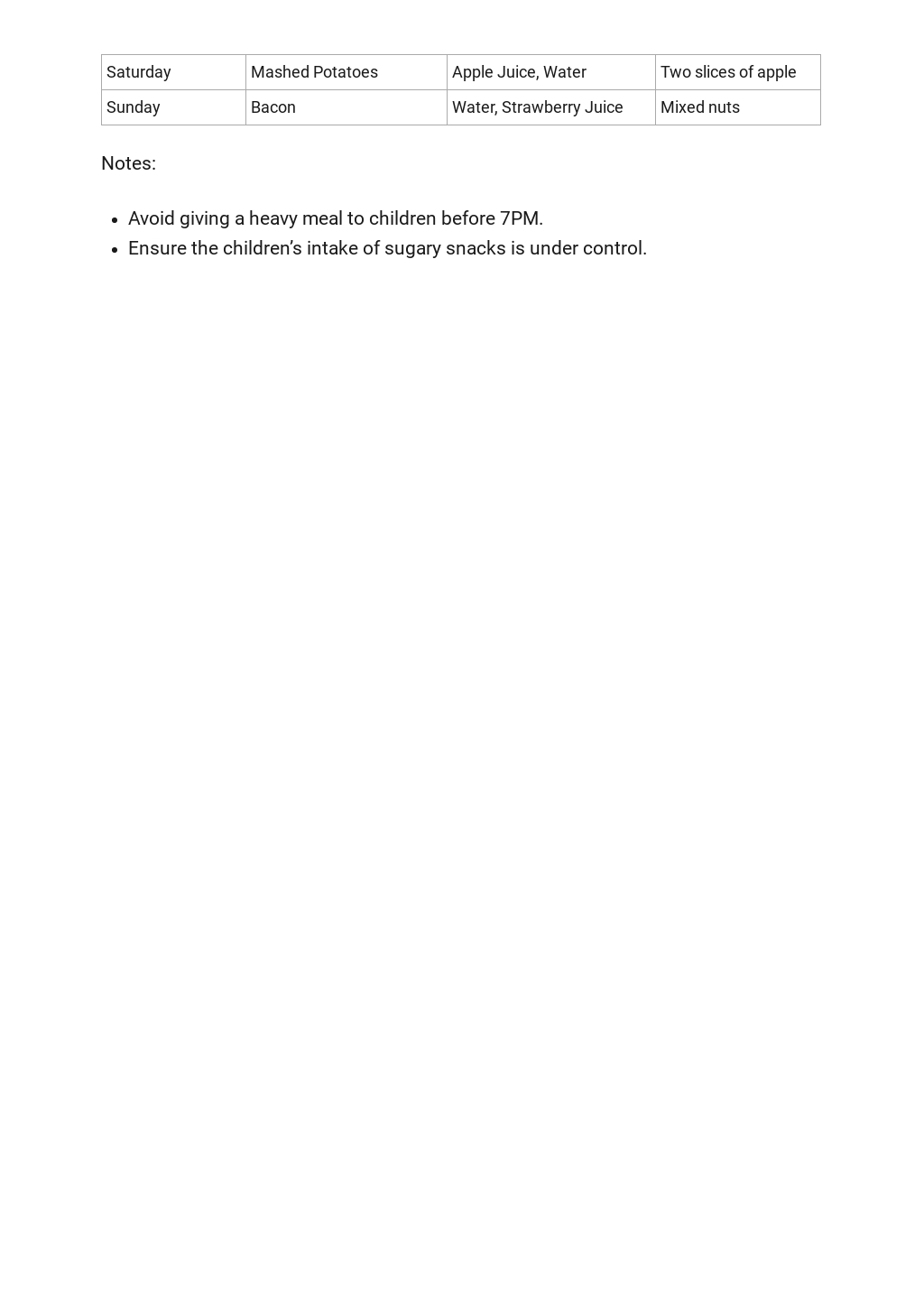 Child Care Meal Plan Template Free PDF Google Docs Word Apple Child Care Meal Plan Template Free PDF Google Docs Word Apple